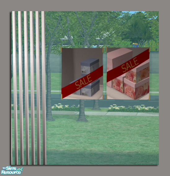 The Sims Resource | Window Sign 2 Starr ShoeBox