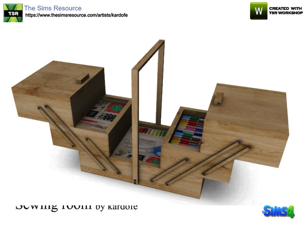 The Sims Resource | kardofe_Sewing room_Sewing box