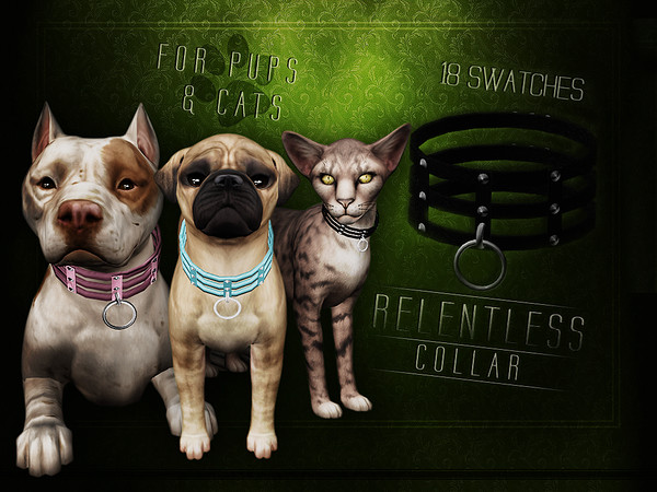 The Sims Resource | Relentless Collar for Dogs and Cats
