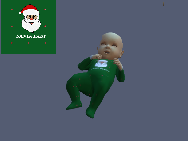 The Sims Resource | SANTA BABY ONESIE