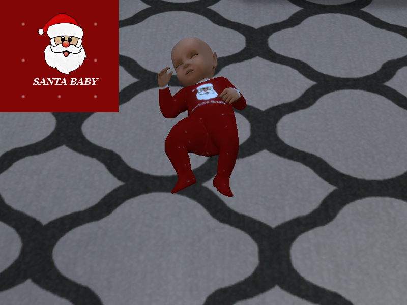 The Sims Resource | SANTA BABY ONESIE