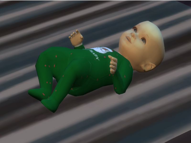 The Sims Resource | SANTA BABY ONESIE