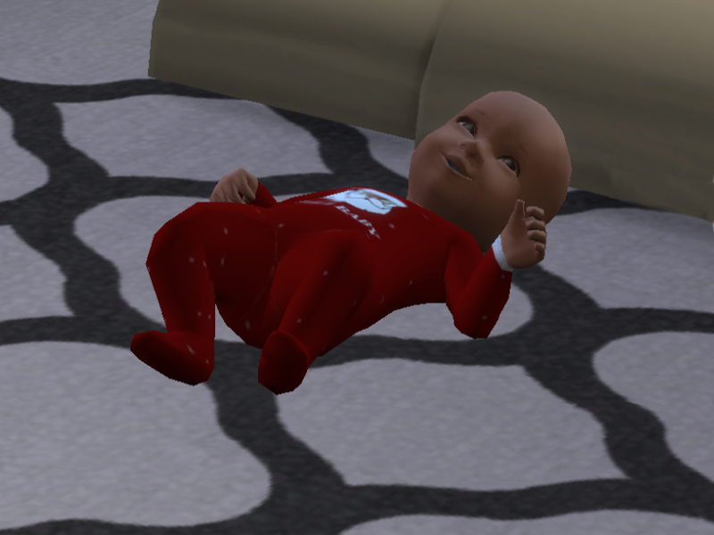 The Sims Resource | SANTA BABY ONESIE