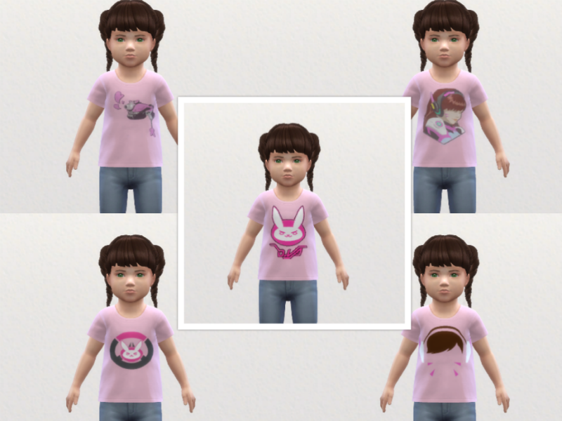 The Sims Resource | DVA Overwatch Toddler Shirt