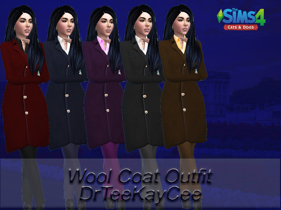The Sims Resource | Wool Coat Outfit - Cats and Dogs needed