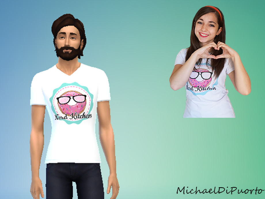 The Sims Resource | Nerd Kitchen's t-shrt (male)