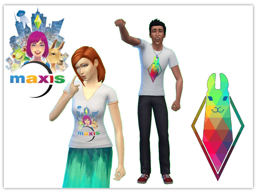 The Sims Resource - TS4 Merchandise T-Shirts Pack 1 - Colours