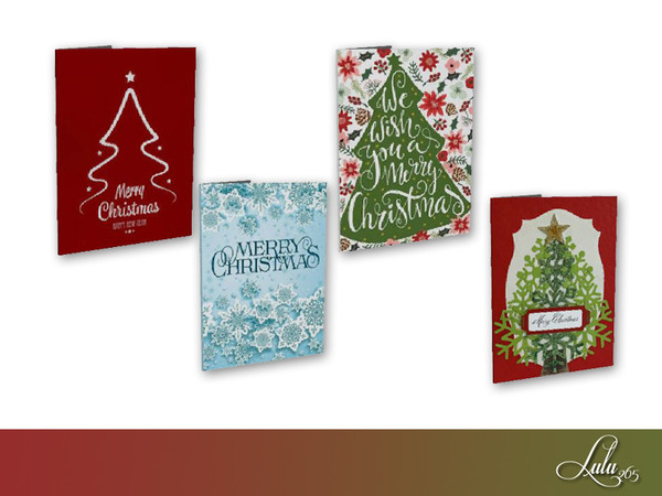 The Sims Resource | Yuletide Living Christmas Card Decor