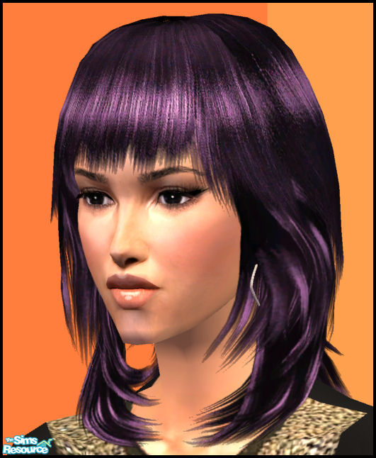 The Sims Resource | Recolors Raonjena hair 15 - Dark purple