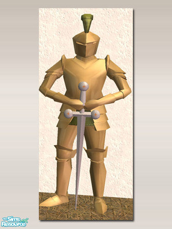 The Sims Resource | Knight Sculpture - Gold