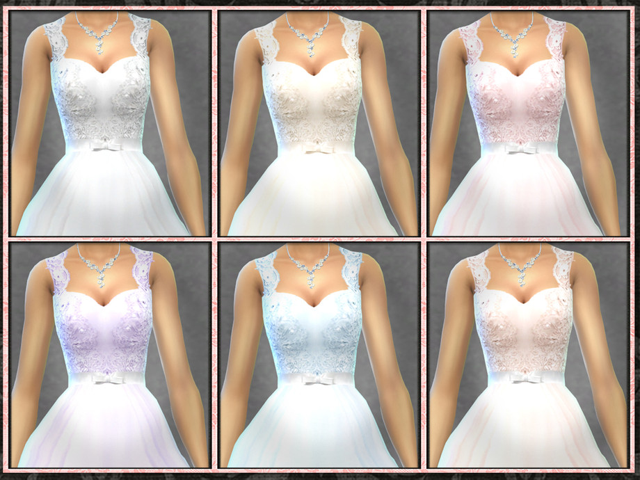 The Sims Resource | Wedding Dress EB13 with Blush Colors