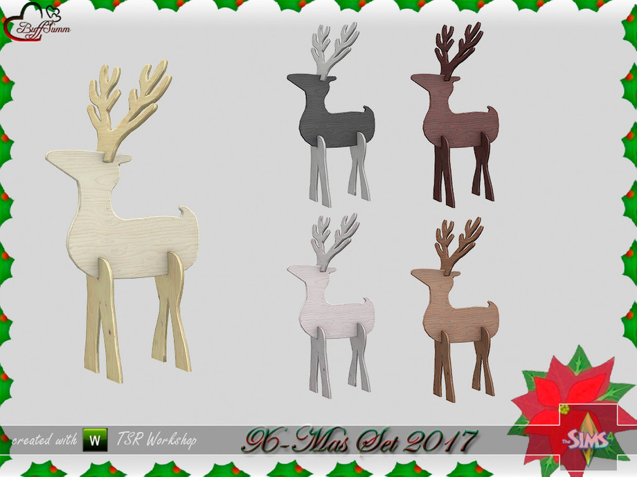 The Sims Resource | X-Mas 2017 Wood Deer