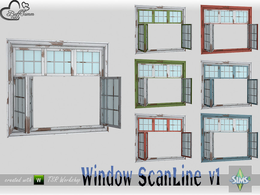 The Sims Resource - WindowSet ScanLine Single 2x1 v1 open R