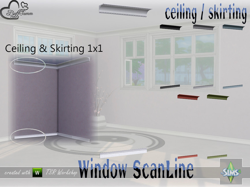 The Sims Resource - WindowSet ScanLine Ceiling and Skirting 1x1