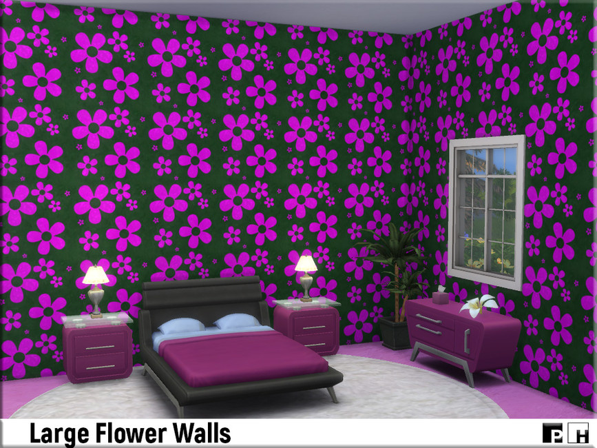 The Sims Resource - Large Flower Walls
