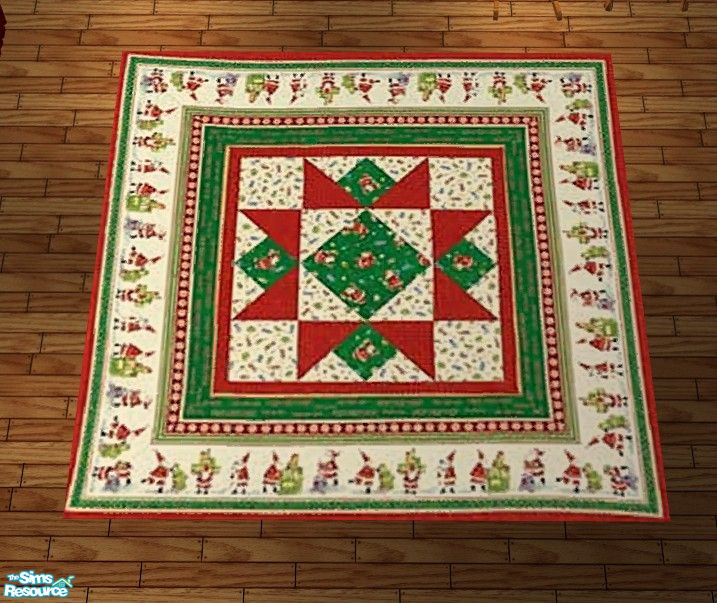 The Sims Resource | Country Christmas Living - 4x4 Rug