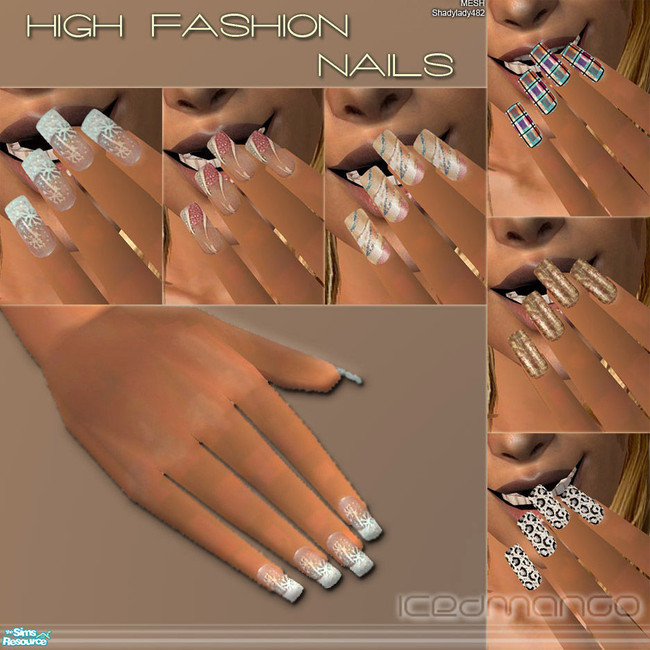 The Sims Resource - High Fashion Nail Collection