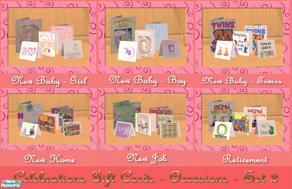 The Sims Resource - Celebrations Occasions Cards - Set 2