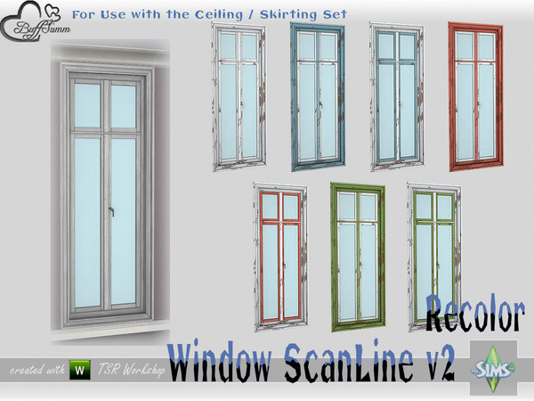 The Sims Resource - WindowSet ScanLine Recolor Full 1x1 v2 ceiling