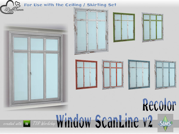 The Sims Resource - WindowSet ScanLine Recolor Full 2x1 v2 ceiling