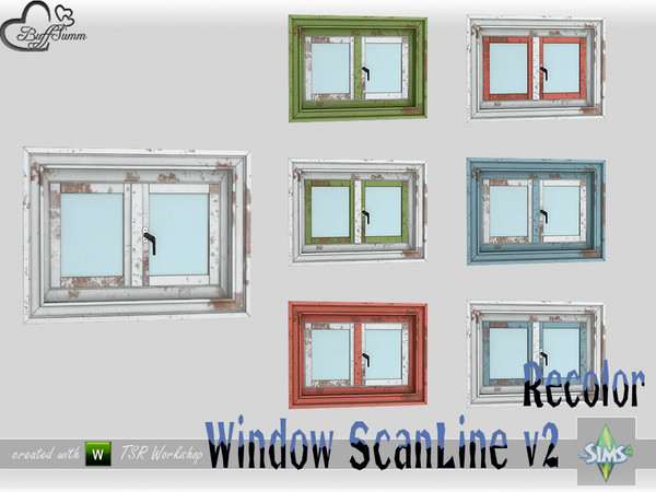 The Sims Resource | WindowSet ScanLine Recolor Privacy 1x1 v2
