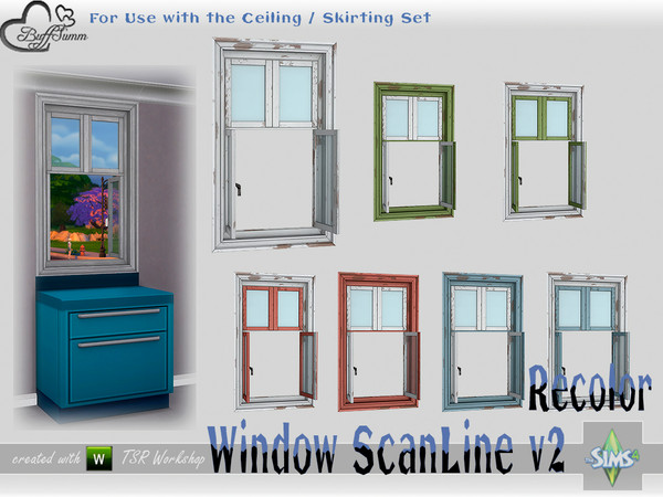 The Sims Resource | WindowSet ScanLine Recolor Counter 1x1 v2 ceiling open