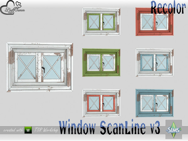 The Sims Resource - WindowSet ScanLine Recolor Privacy 1x1 v3