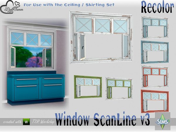 The Sims Resource | WindowSet ScanLine Recolor Counter 2x1 v3 ceiling open