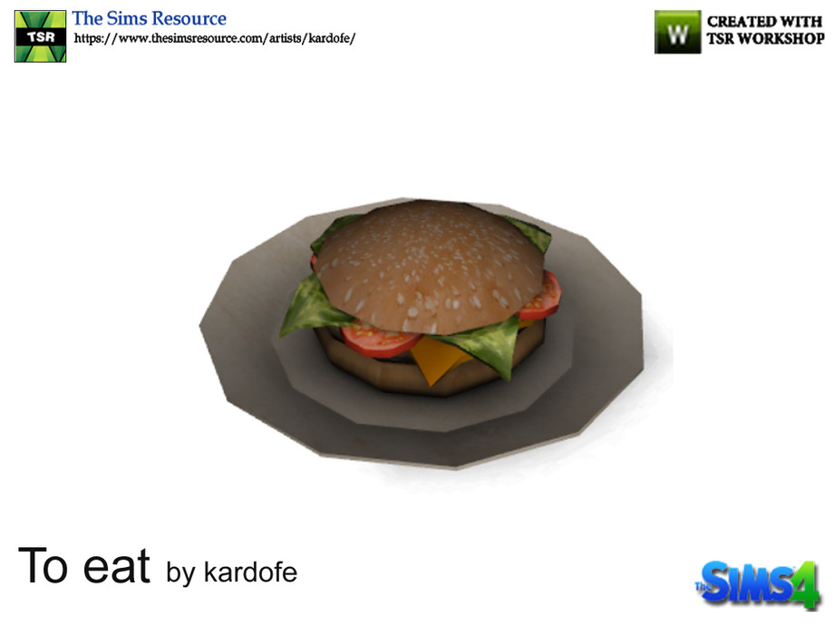 The Sims Resource | kardofe_To eat 1_Cheeseburger