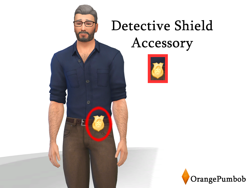 The Sims Resource | Detective Shield Accessory