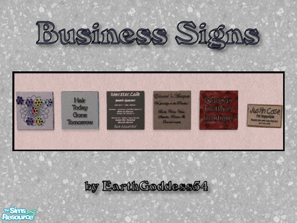 The Sims Resource | Business Signs