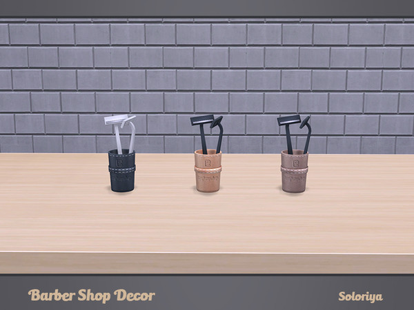 The Sims Resource | Barber Shop Decor. Razors