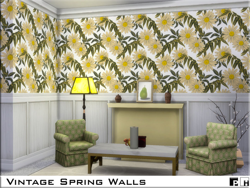 The Sims Resource - Vintage Spring Walls