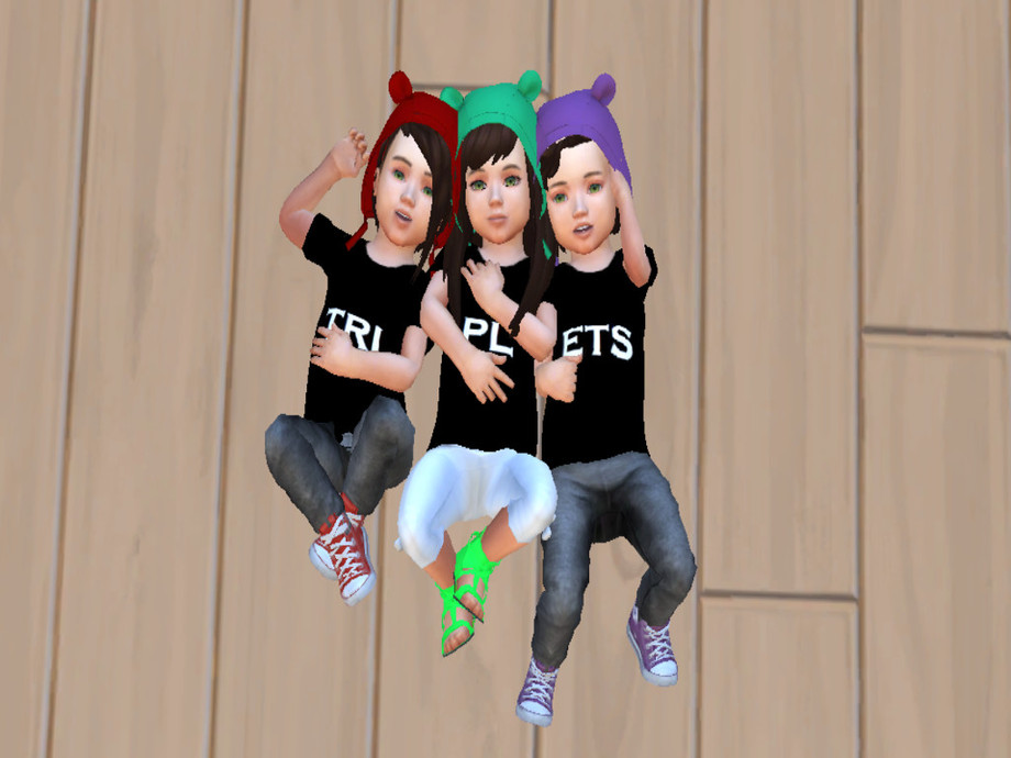 The Sims Resource | Triplets T-shirts