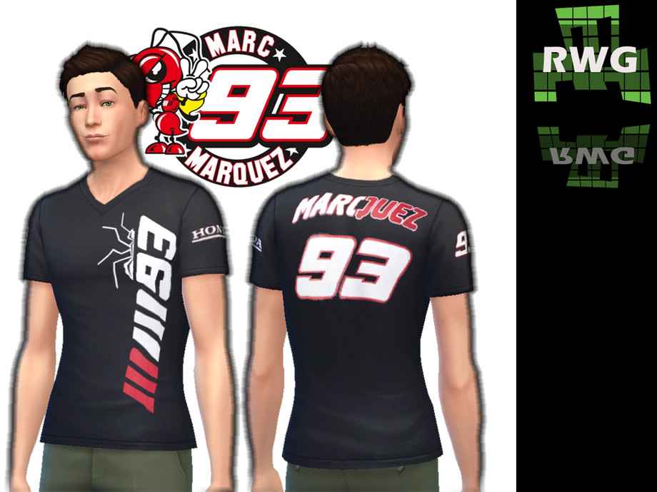 The Sims Resource - Marc Marquez Shirt 01