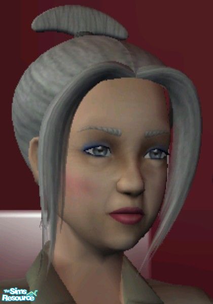 The Sims Resource - Azula's hair - binned - Grey