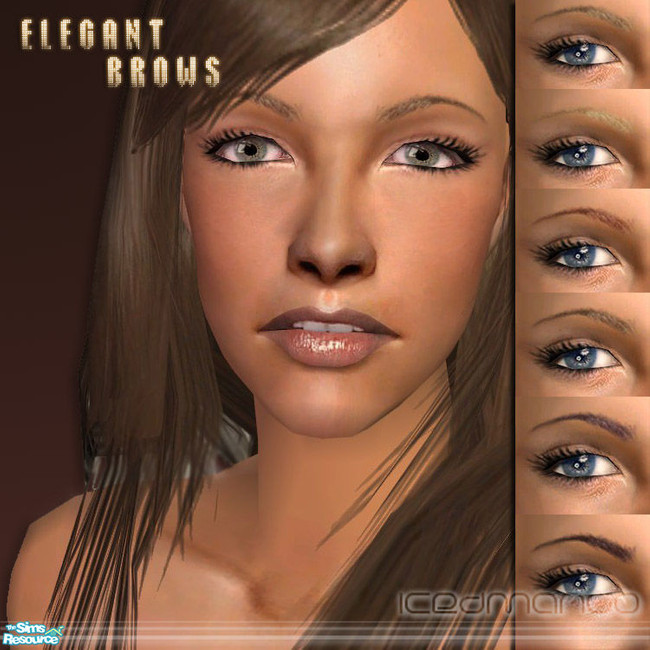 The Sims Resource - Elegant Eyebrow Set