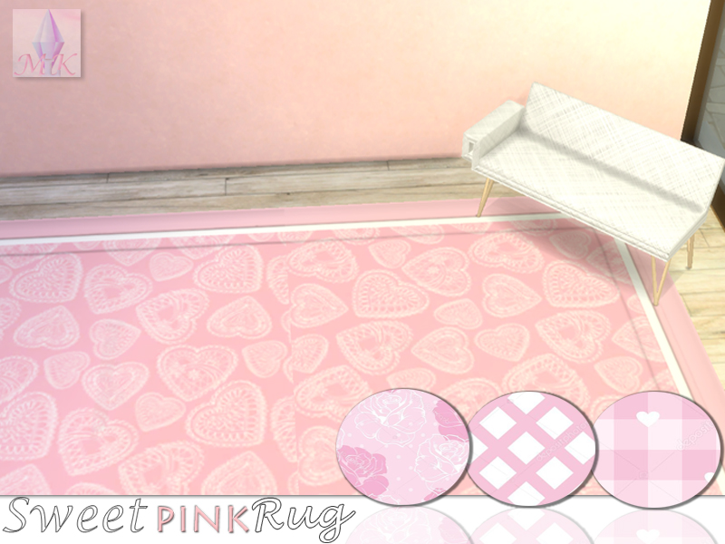 The Sims Resource | Sweet Pink Rug