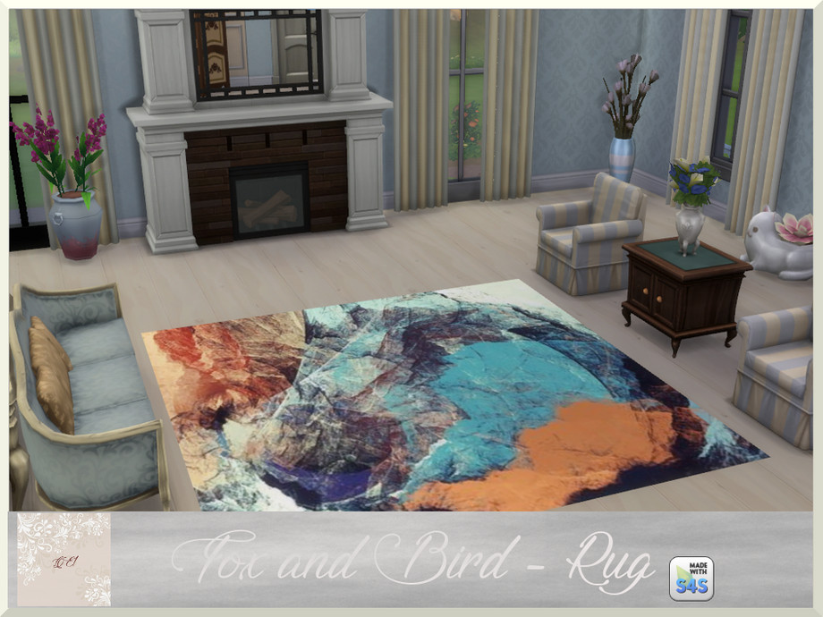 The Sims Resource | Fox and Bird - Rug