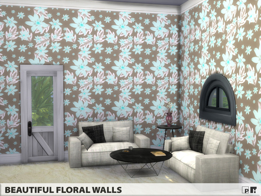 The Sims Resource - Beautiful Floral Walls