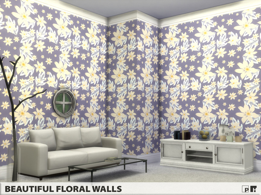 The Sims Resource - Beautiful Floral Walls