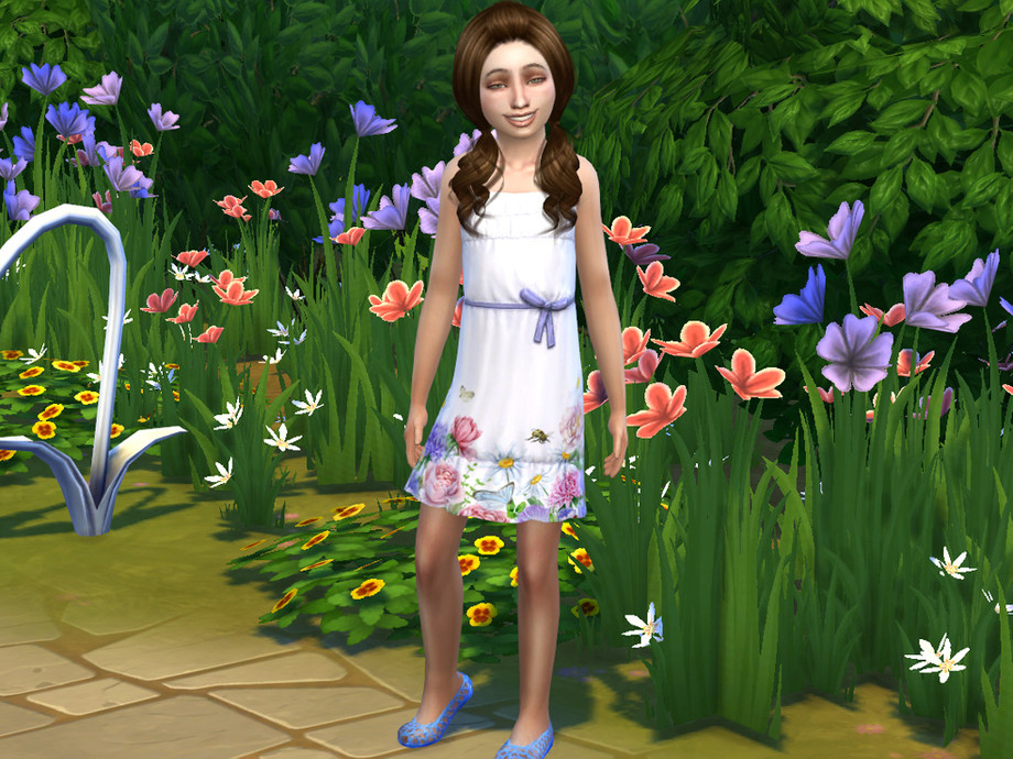 The Sims Resource | Spring Garden Watercolor Dress