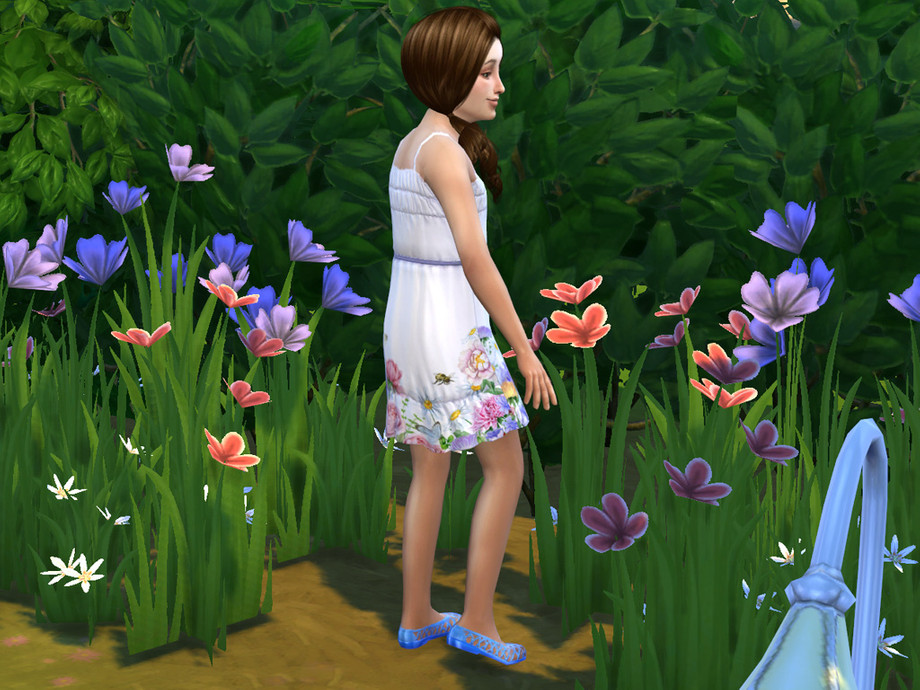 The Sims Resource | Spring Garden Watercolor Dress