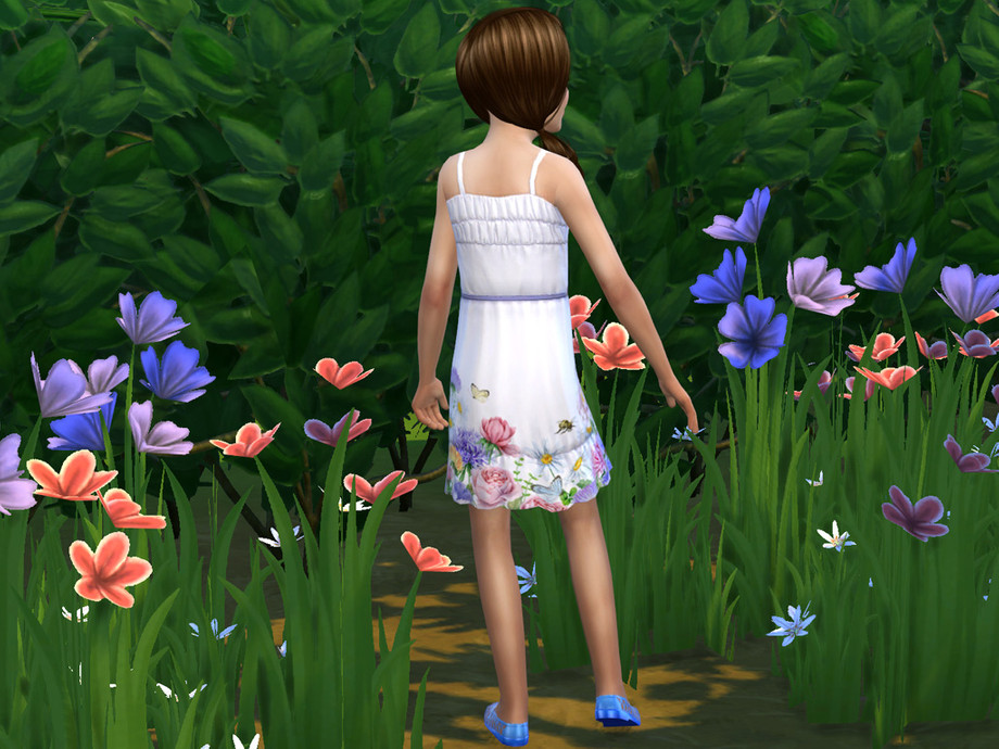 The Sims Resource | Spring Garden Watercolor Dress