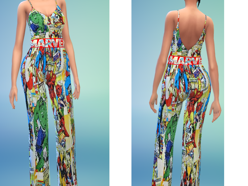 The Sims Resource | Marvel Comics Jumpsuit