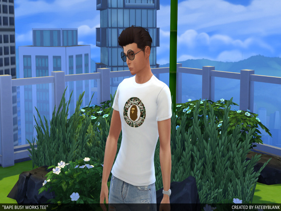 The Sims Resource | Bape Busy Works T-Shirt