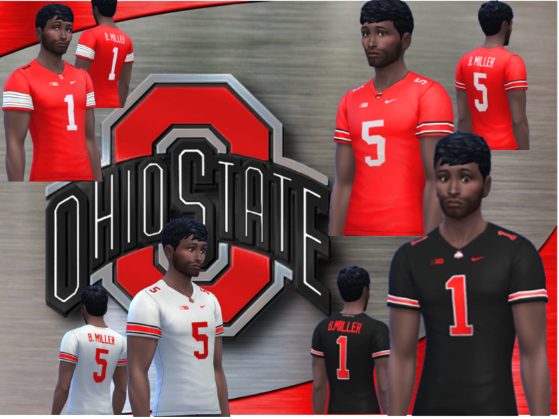 The Sims Resource | Ohio State Buckeyes football jerseys