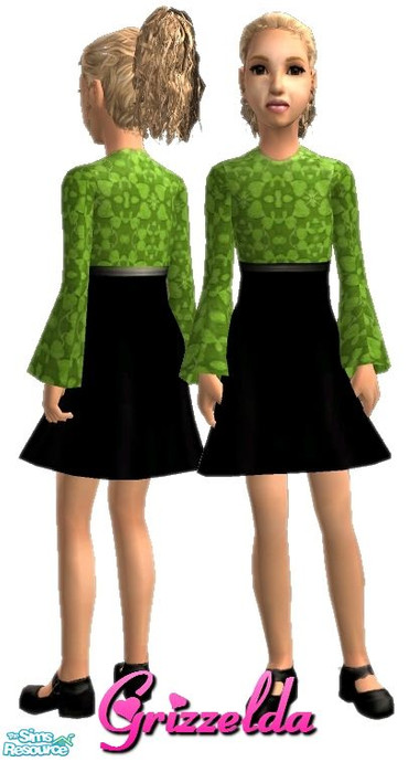 The Sims Resource | Pretty Dress for Pretty Girls - Green