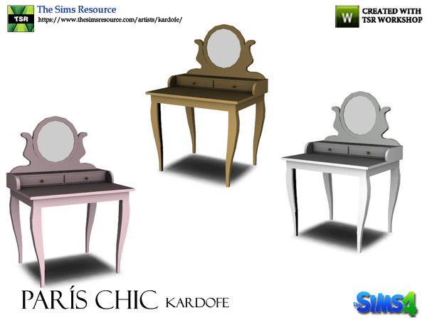 The Sims Resource | Paris Chic Dressing Table