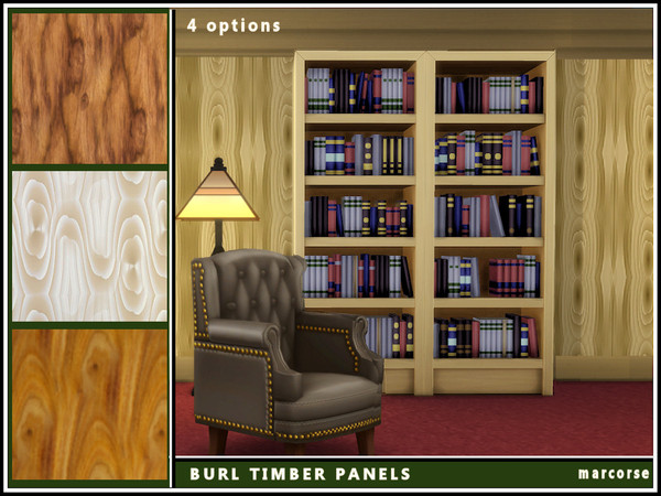 The Sims Resource | Burl Timber Panels_marcorse